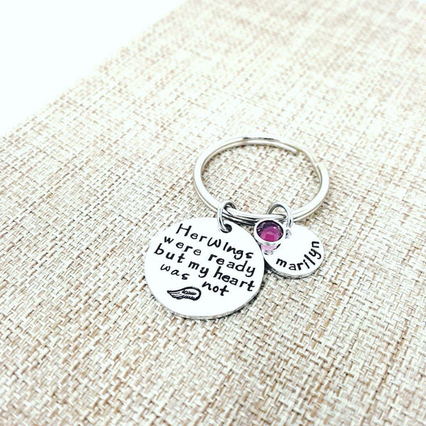Her Wings Were Ready, Memorial Keychain, Until We Meet Again, Mom ...